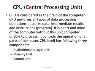 Components of computer and software: Introduction | PPTX