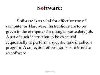 Components of computer and software: Introduction | PPT