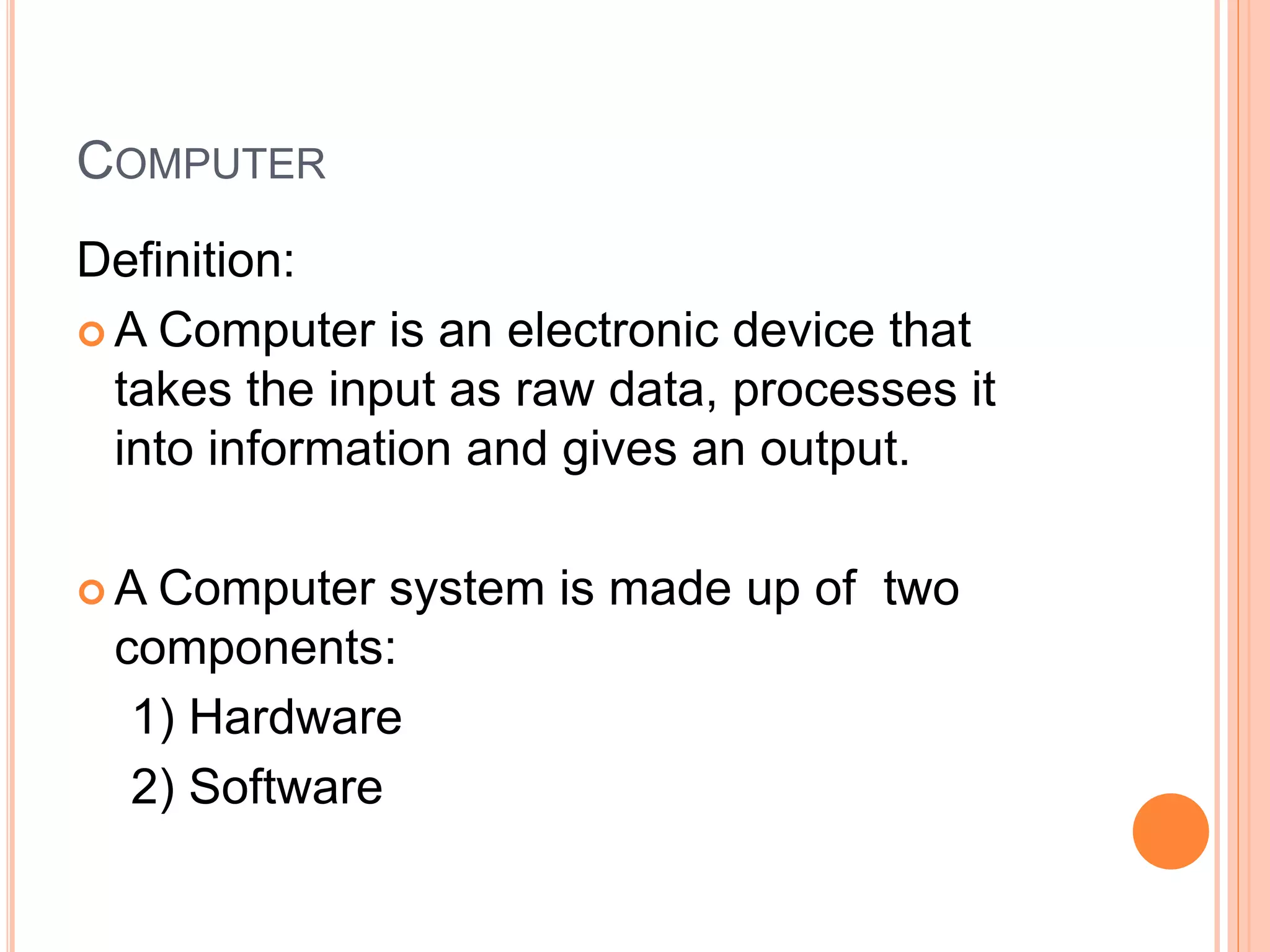 Components of computer system | PPTX