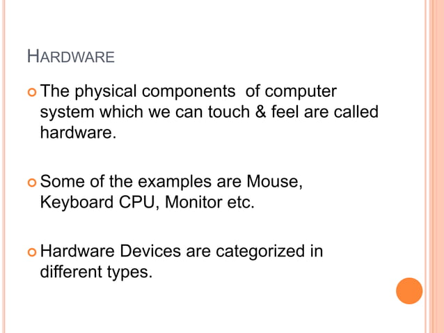 Components of computer system | PPTX