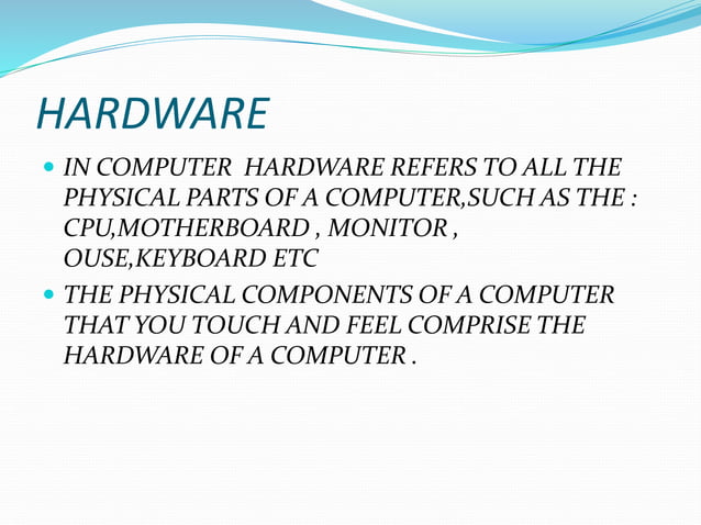 CHAPTER-8 COMPONENTS OF COMPUTER SYSTEM CLASS 9 CBSE | PPTX