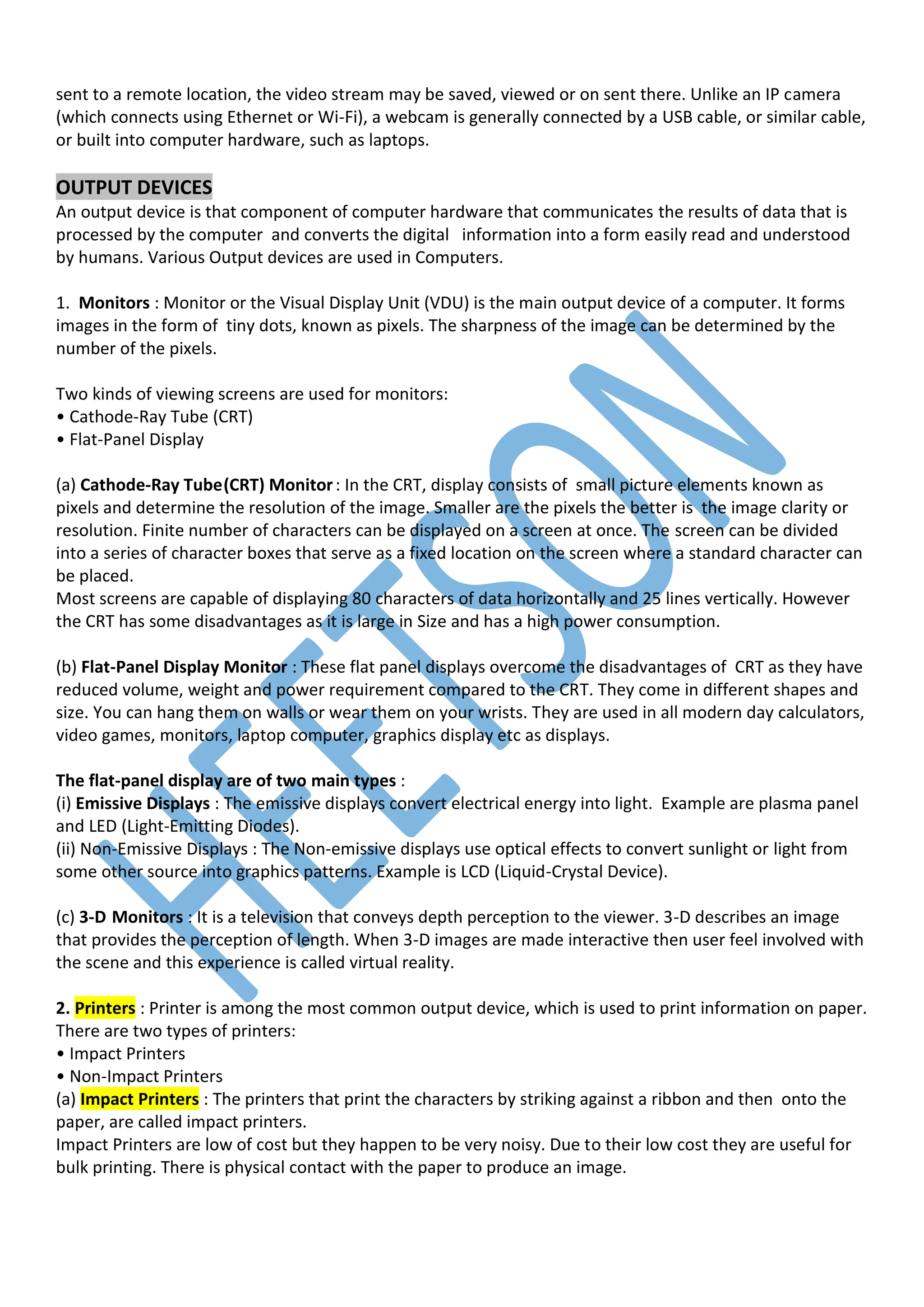 Components of Computer MCQ Objective Question | PDF