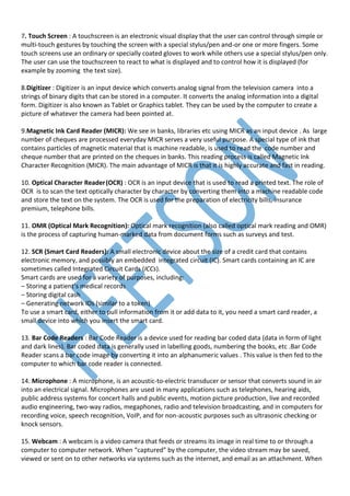 Components of Computer MCQ Objective Question | PDF