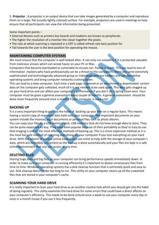 Components of Computer MCQ Objective Question | PDF