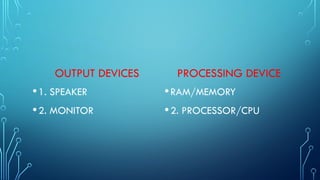 Components of computer system PPT.pptx about different components of computer | PPTX