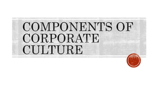 Components of Corporate Culture | PPTX | Business | Business and Finance