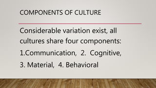Components of culture | PPTX