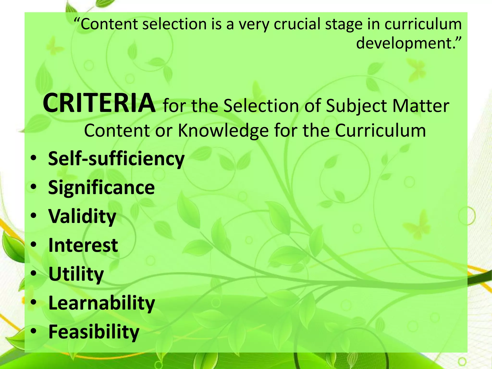 Components of curriculum | PPTX