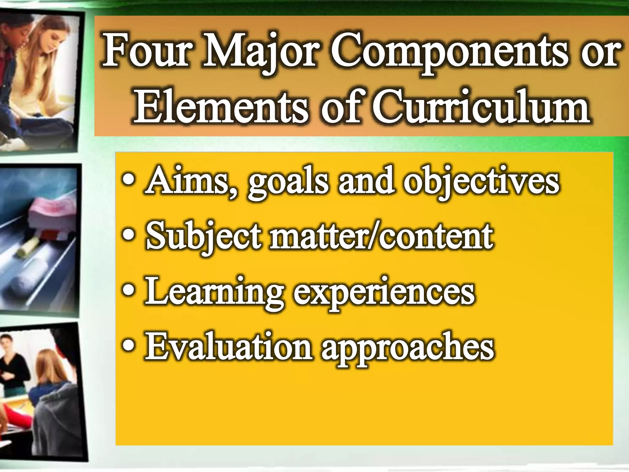 Curriculum Aims, Goals and Objectives | PPTX