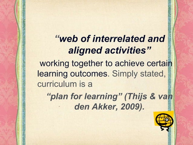 Components of Curriculum- the spider web | PPTX | Educational ...