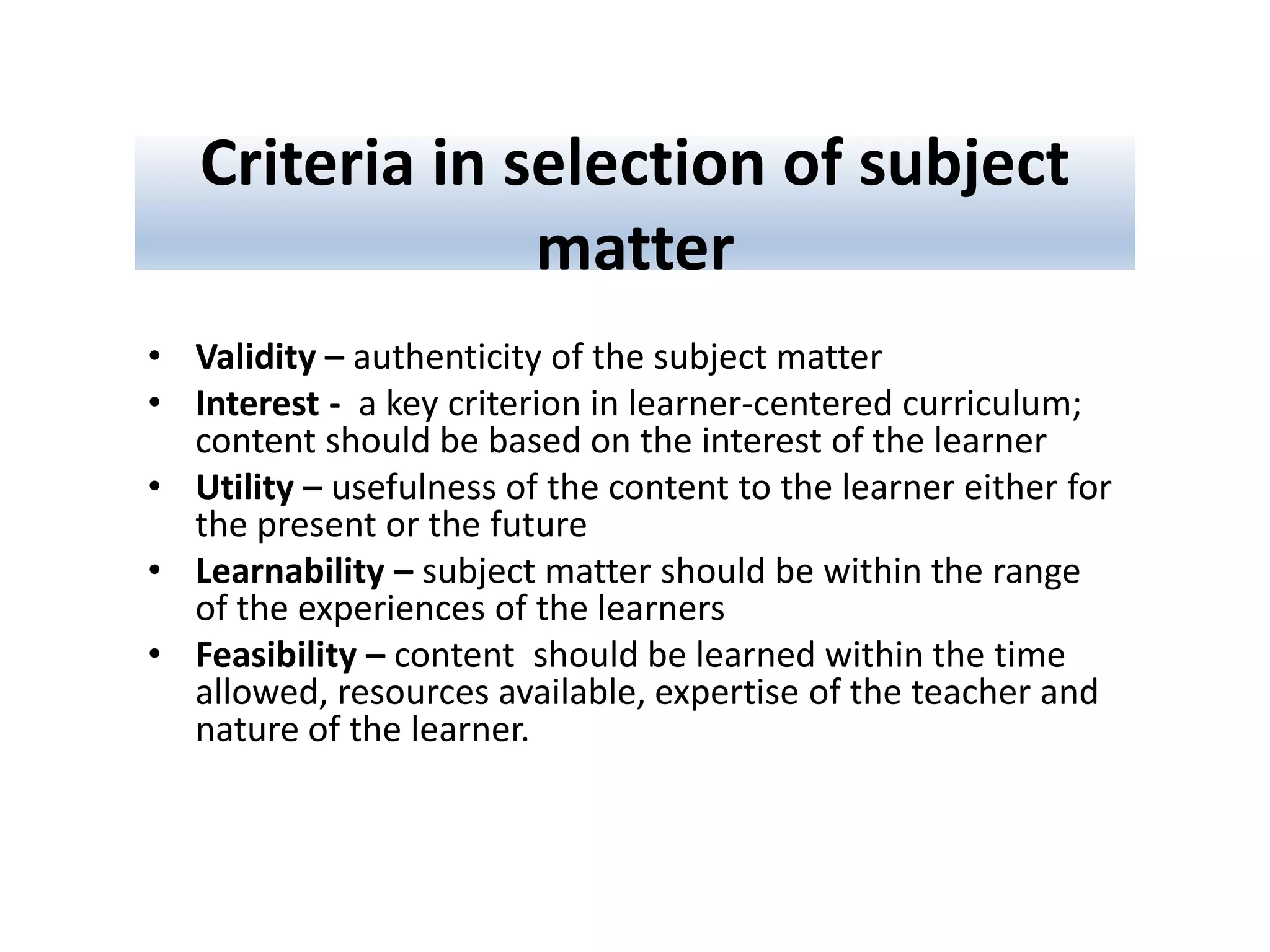 components of curriculum and curricular approaches | PDF