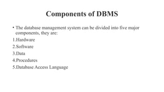 Components of Database Management Systems | PPT