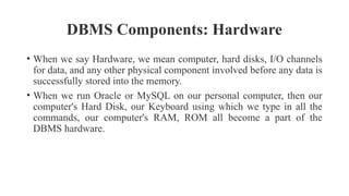 Components of Database Management Systems | PPT
