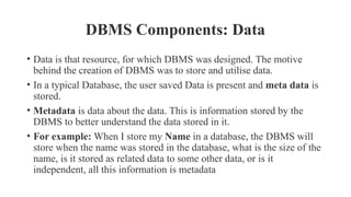 Components of Database Management Systems | PPT