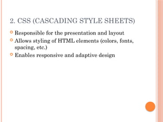 Components of DHTML for Dynamic Web Pages | PPTX