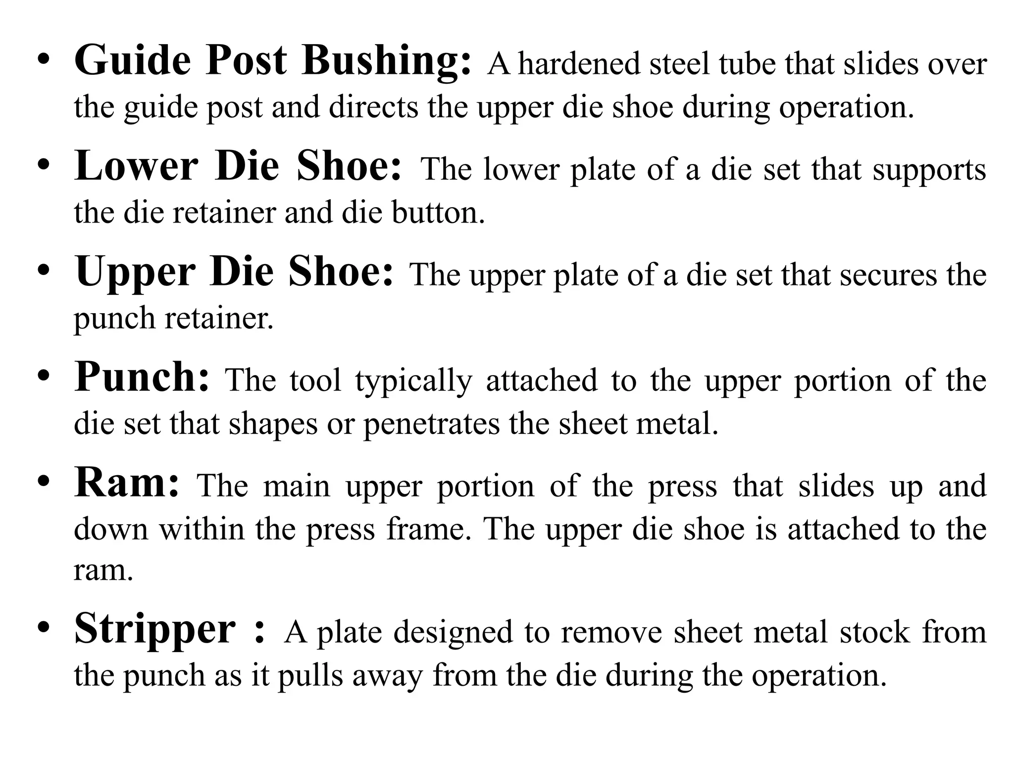 Components of die | PPTX