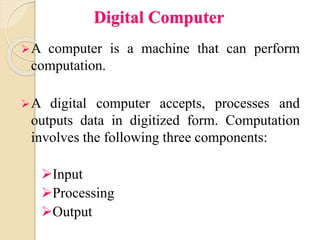 Components of digital computer | PPTX | Computer Peripherals | Computing