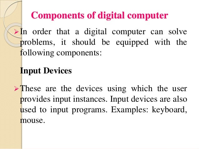 Components of digital computer