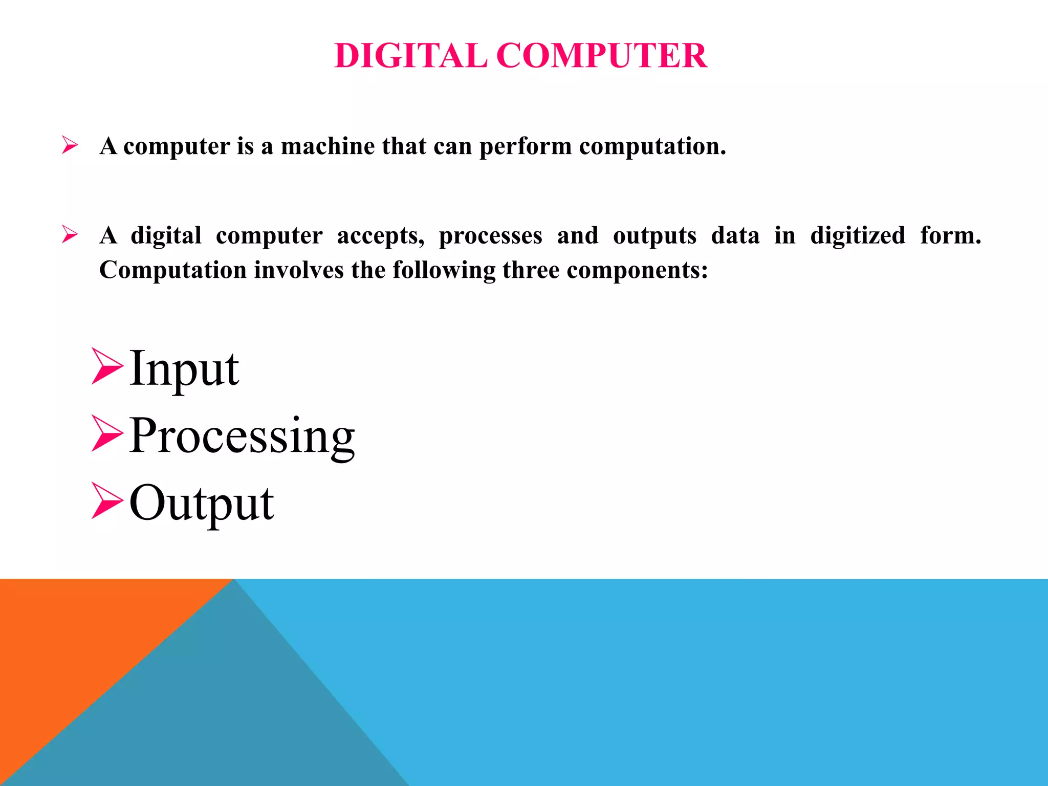 Components of digital computer | PPTX