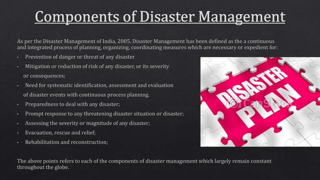 Components of Disaster Management | PPTX