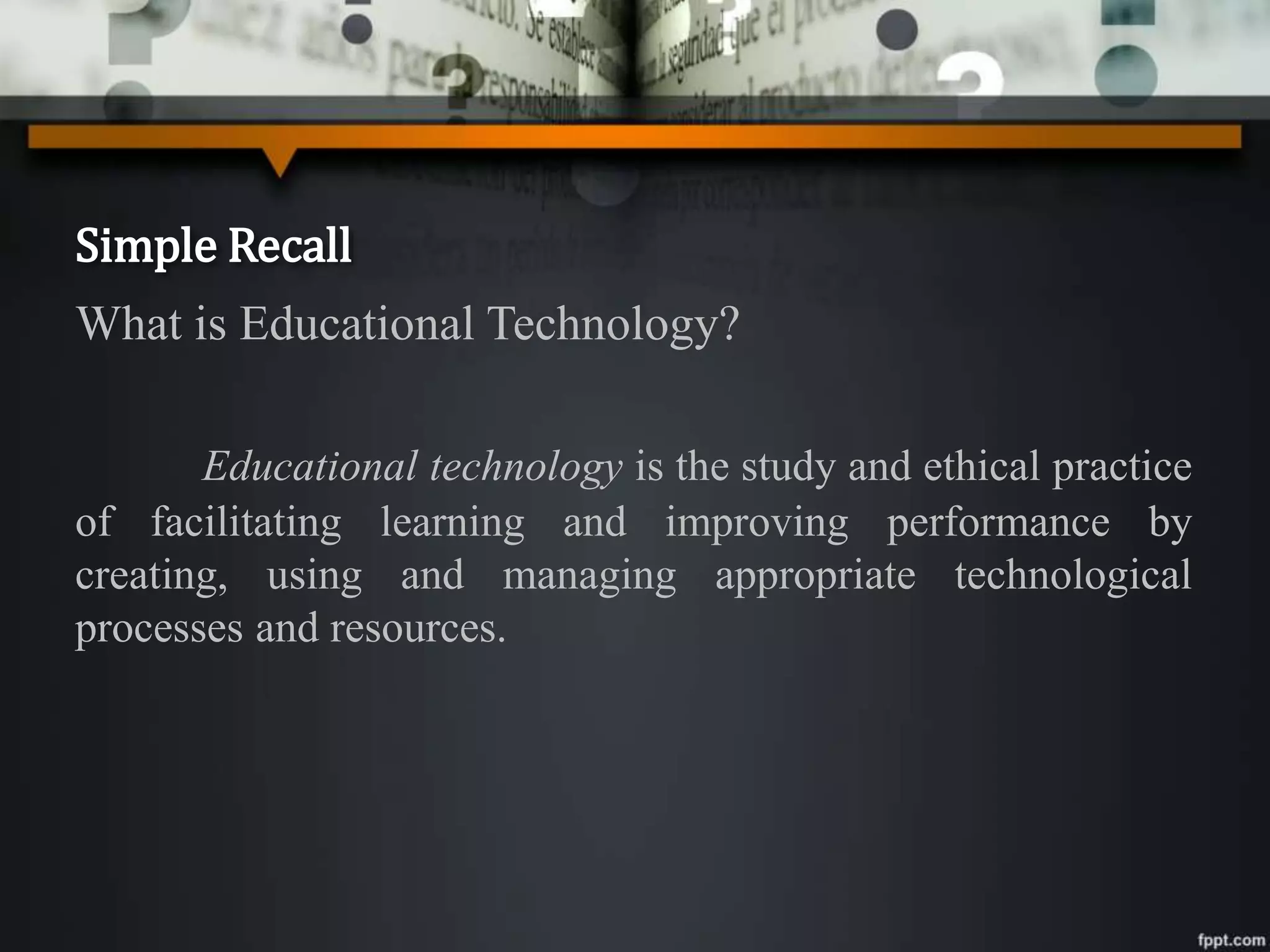 Components of Educational Technology | PPTX