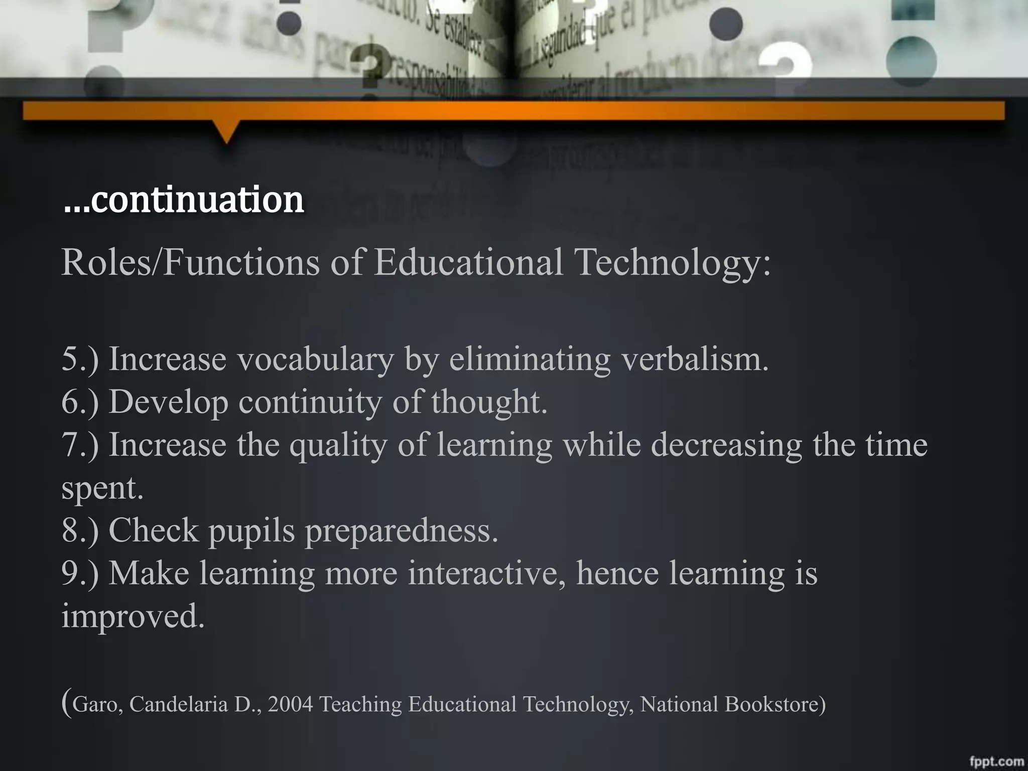 Components of Educational Technology | PPTX
