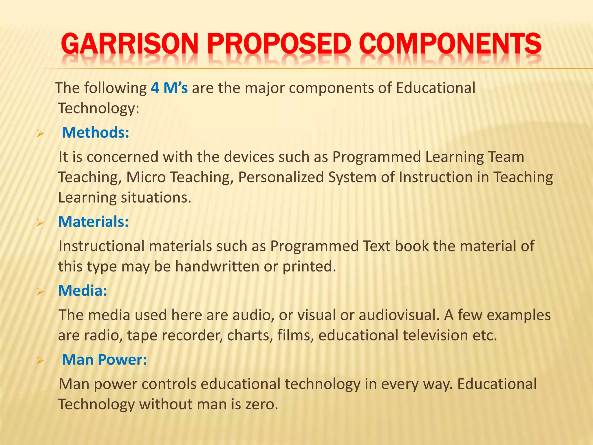 Components of Educational Technology | PPTX