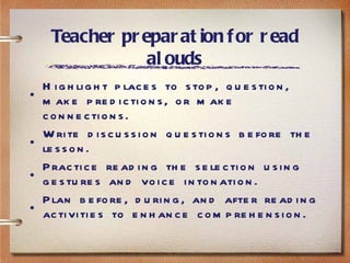 Read Aloud- Think Aloud | PPT