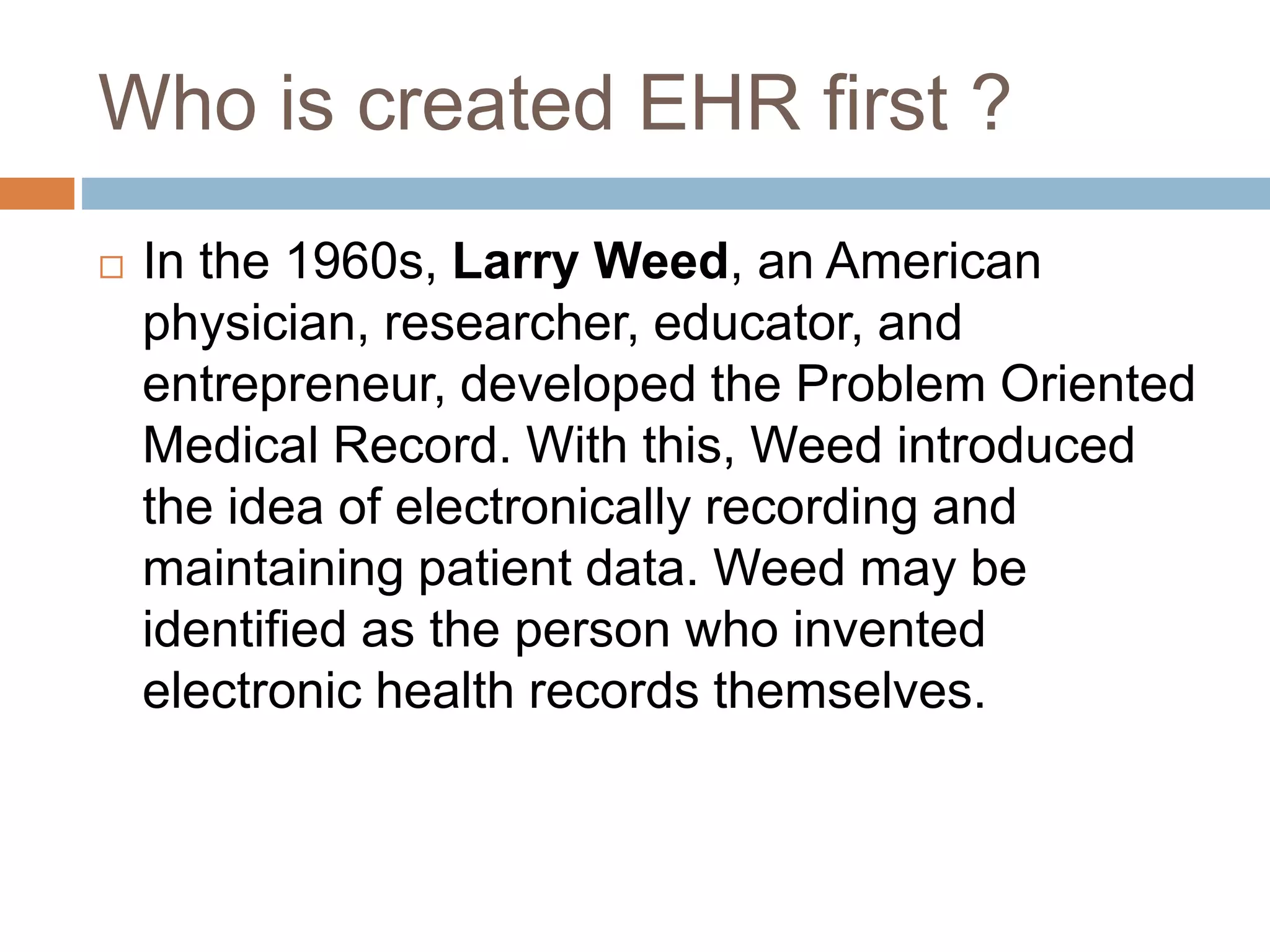 components of EHR ppt.pptx | Healthcare Industry | Industries
