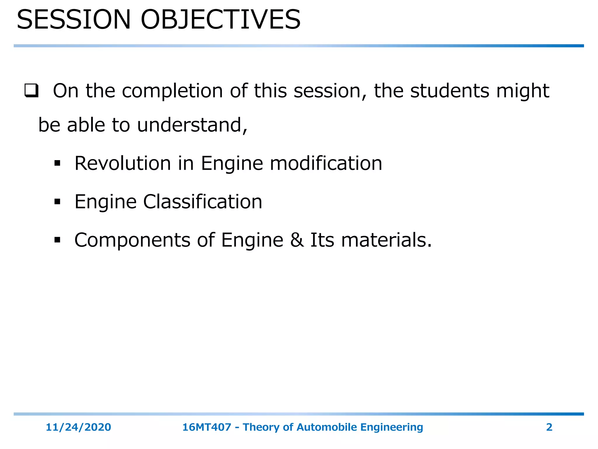 Components of engine & its materials | PPTX