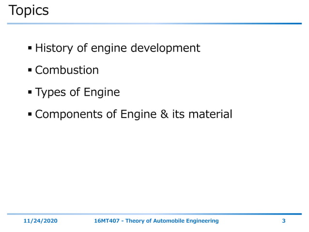Components of engine & its materials | PPTX