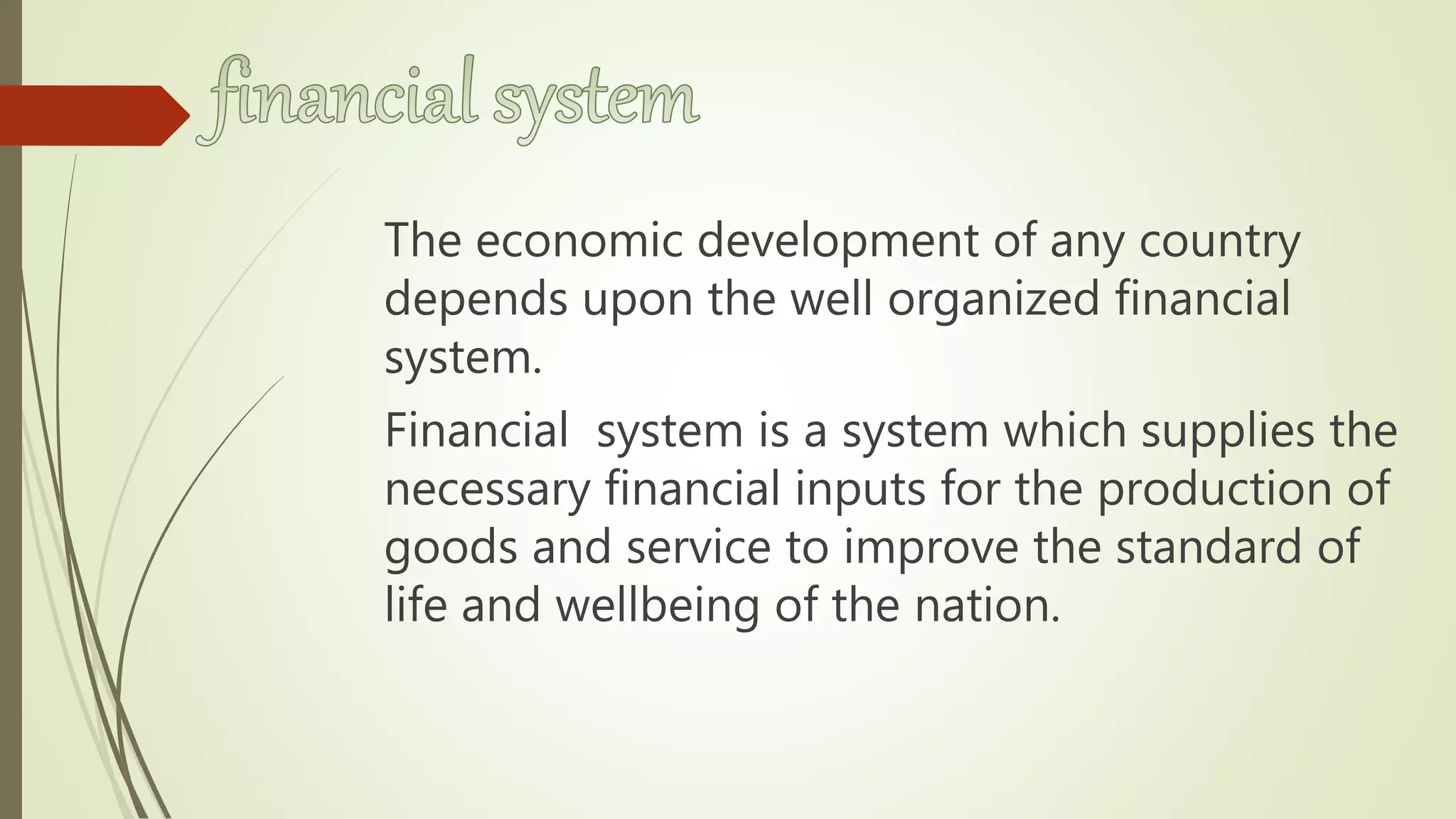 Components of financial system | PPTX