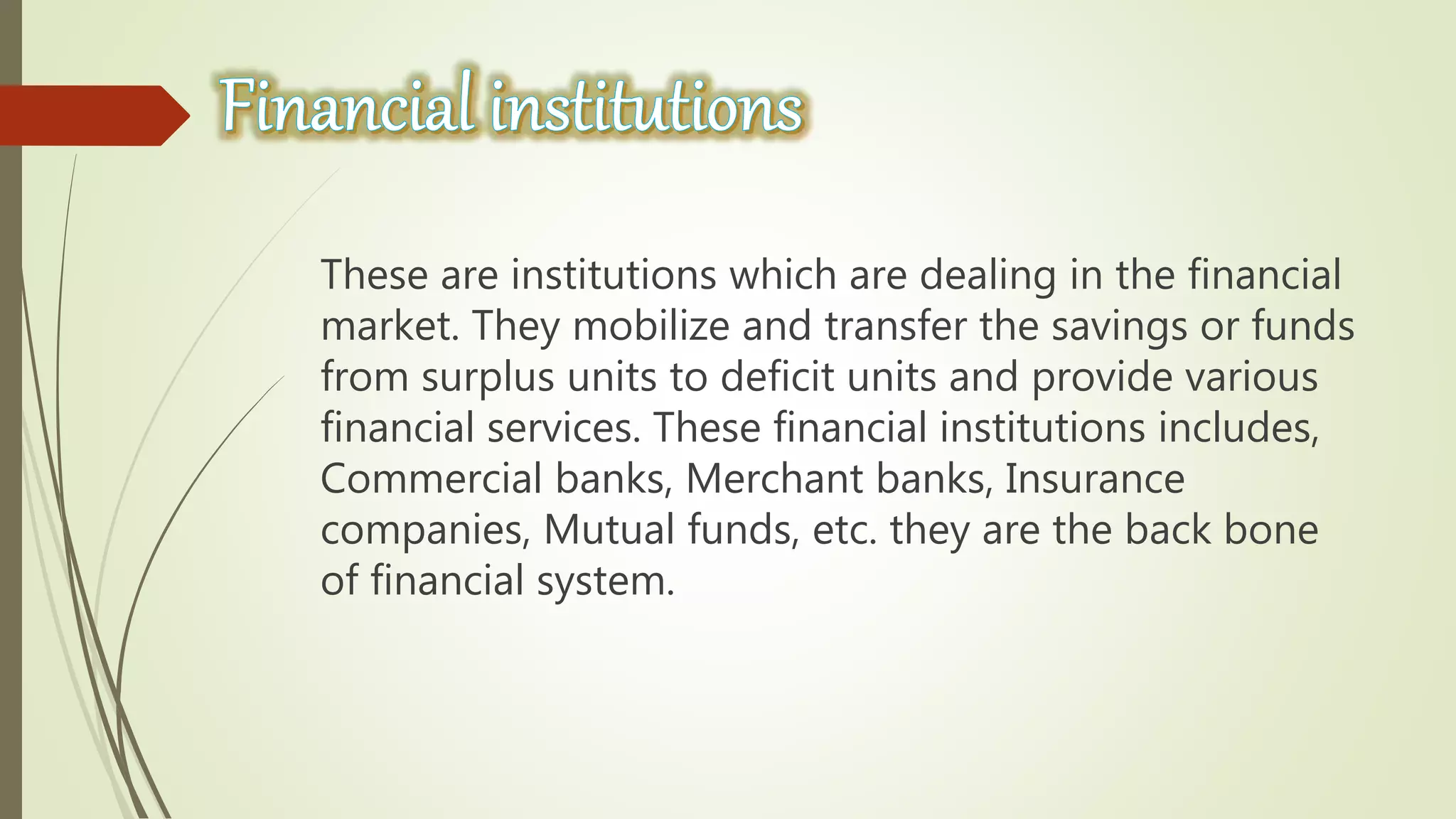 Components of financial system | PPTX