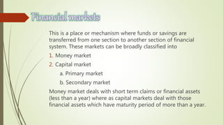 Components of financial system | PPTX