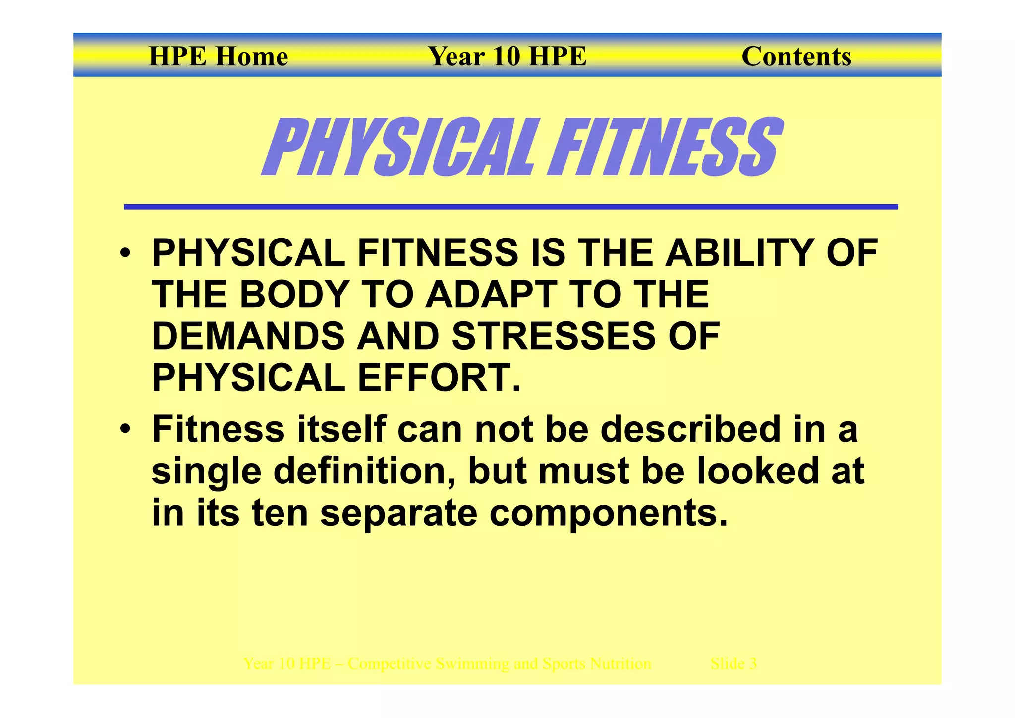 Components of fitness | PDF