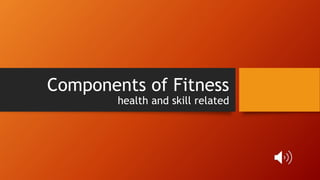 GCSE PE Revision: Components of fitness | PPTX
