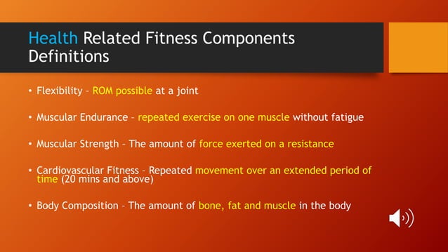 GCSE PE Revision: Components of fitness | PPT