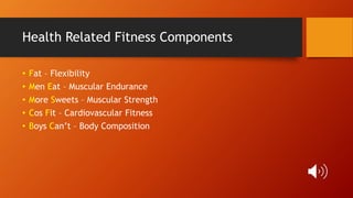 GCSE PE Revision: Components of fitness | PPTX