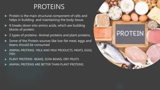 COMPONENTS OF FOOD.pptx | Nutrition | Healthy Living