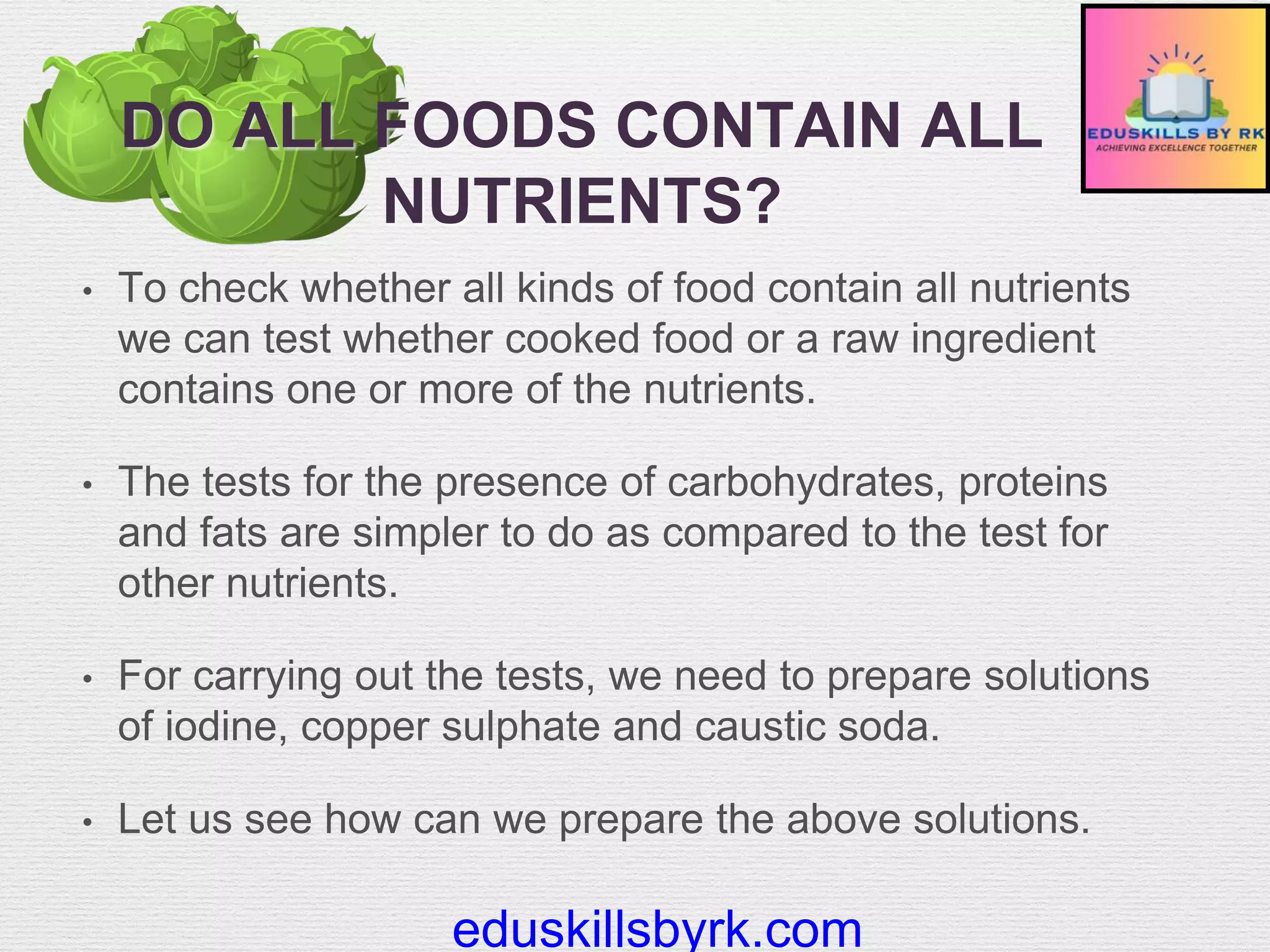 COMPONENTS OF FOOD | PPTX