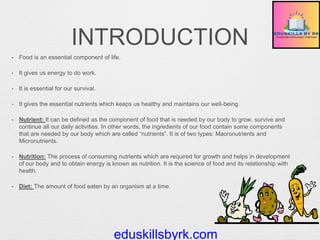 COMPONENTS OF FOOD | PPTX