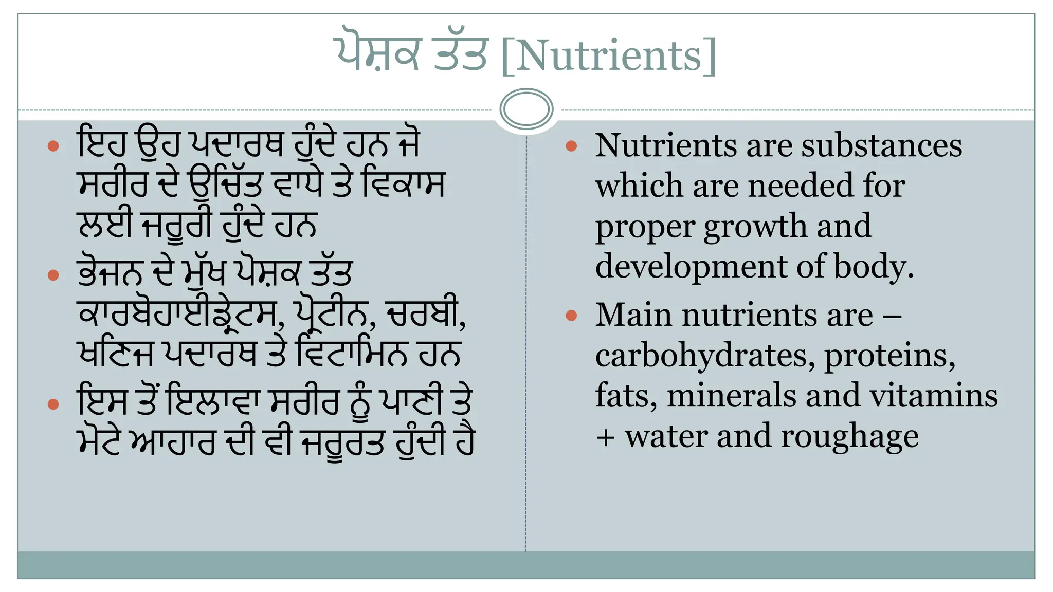 COMPONENTS OF FOOD (Carbs. Protein fat minerals vitamins)pptx | PPT