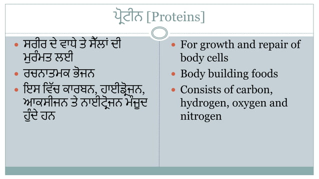 COMPONENTS OF FOOD (Carbs. Protein fat minerals vitamins)pptx | PPT