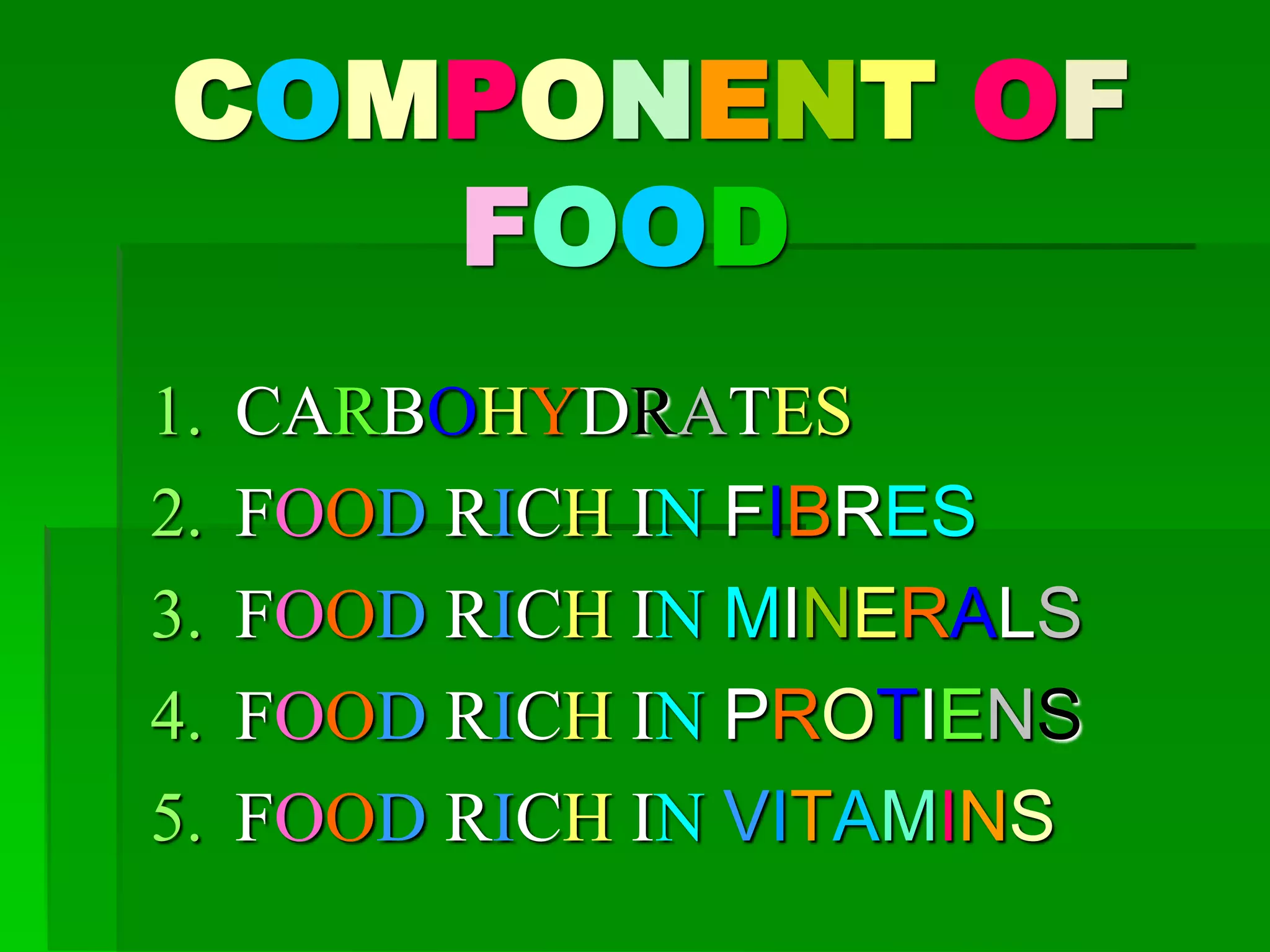 Components of food class iv | PPSX