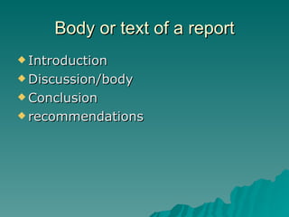 Components Of Formal Report | PPT