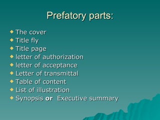 Components Of Formal Report | PPT