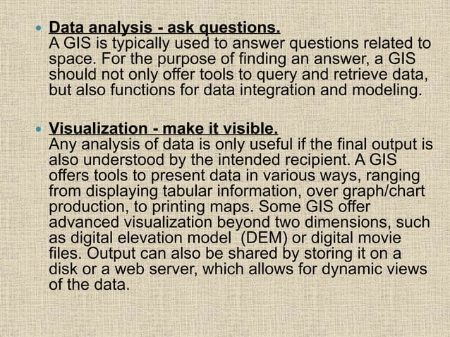 Components of gis | PPTX | Databases | Computer Software and Applications