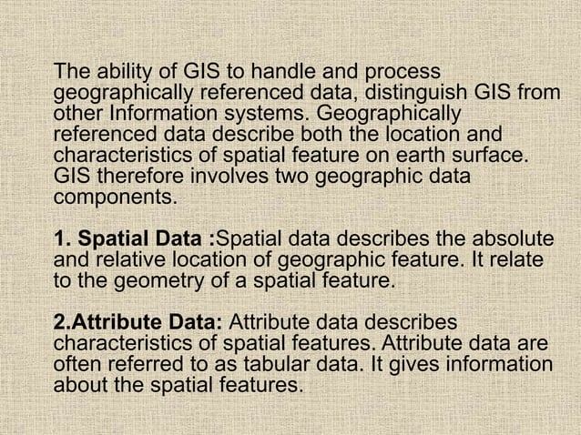Components of gis | PPTX | Databases | Computer Software and Applications