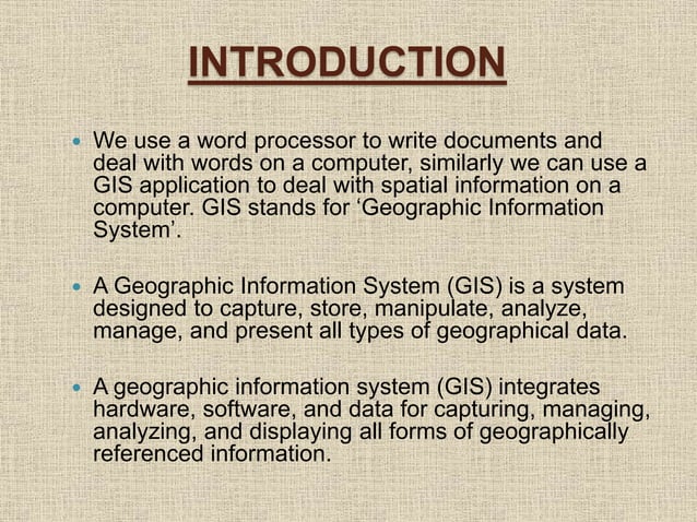 Components of gis | PPTX | Databases | Computer Software and Applications