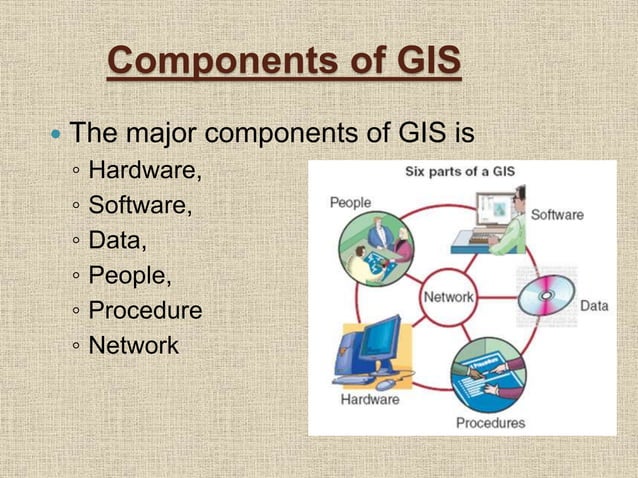 Components of gis | PPTX | Databases | Computer Software and Applications